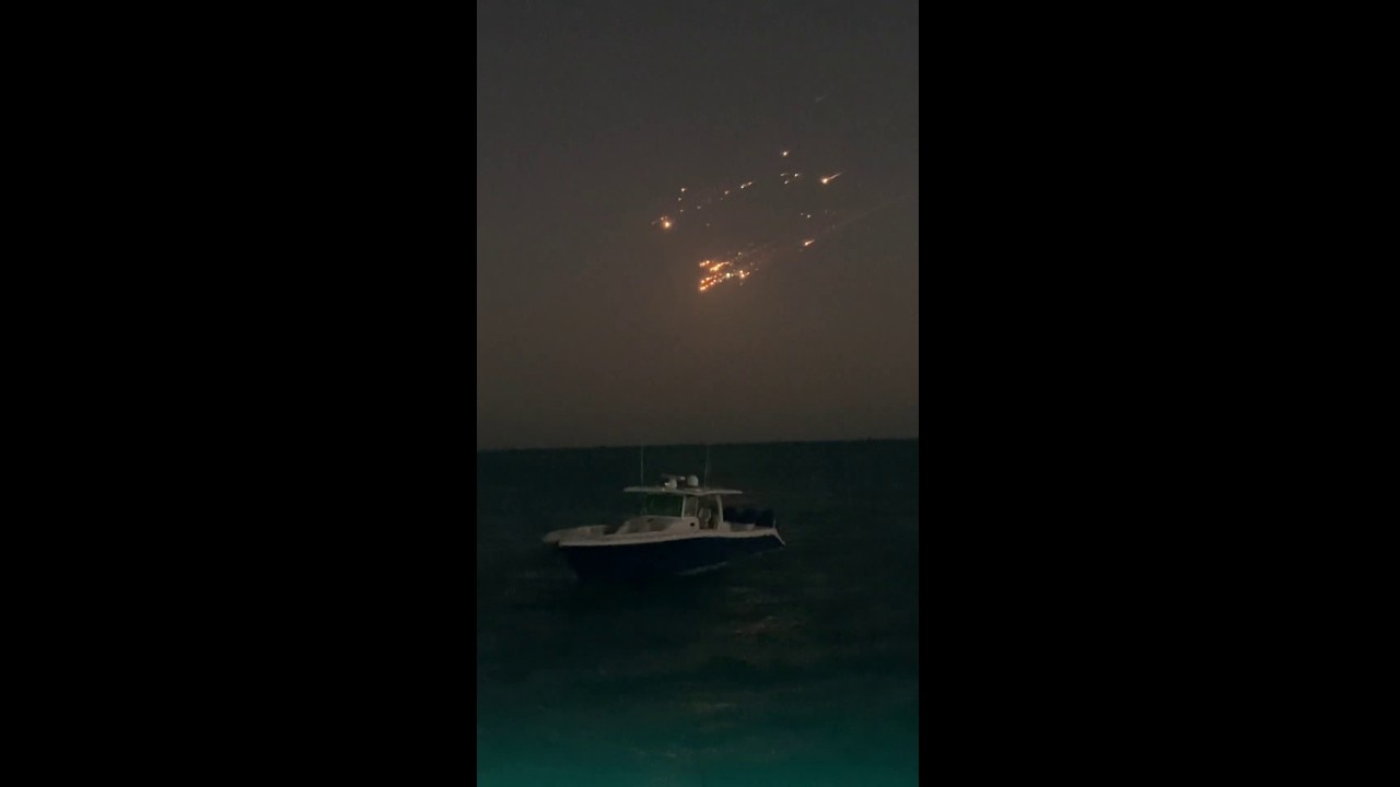 Footage captured in the Bahamas shows the bright fiery lights of SpaceX ...