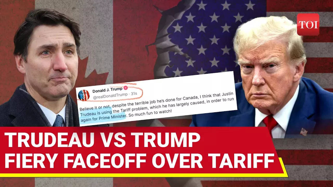 Trump Vs Trudeau Tariff Showdown: Canada PM Vows Trade War With US ...