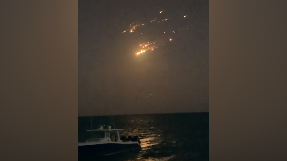 Spectators capture video of debris from SpaceX explosion