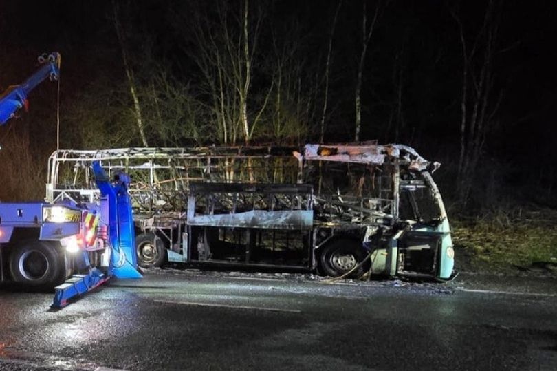 Part of motorway to close overnight after horror coach fire as ...