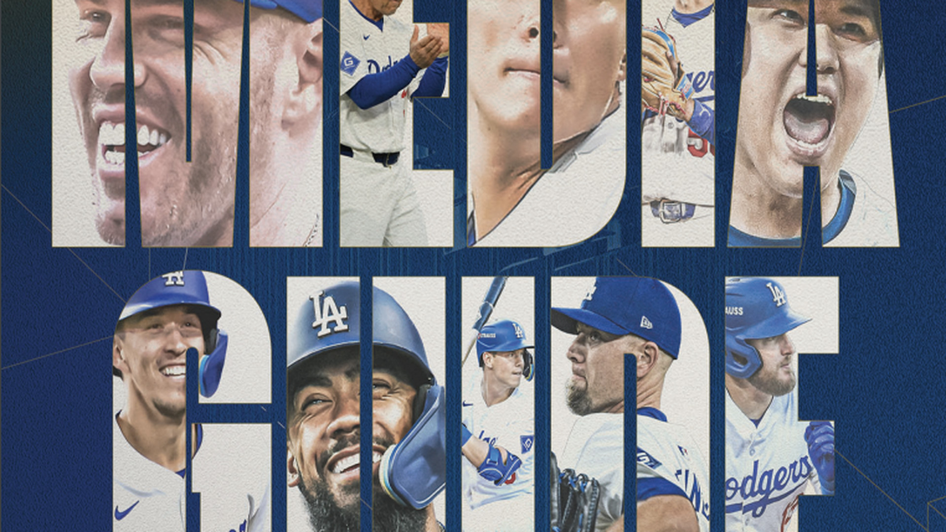 Dodgers 2025 media guide cover is a group effort