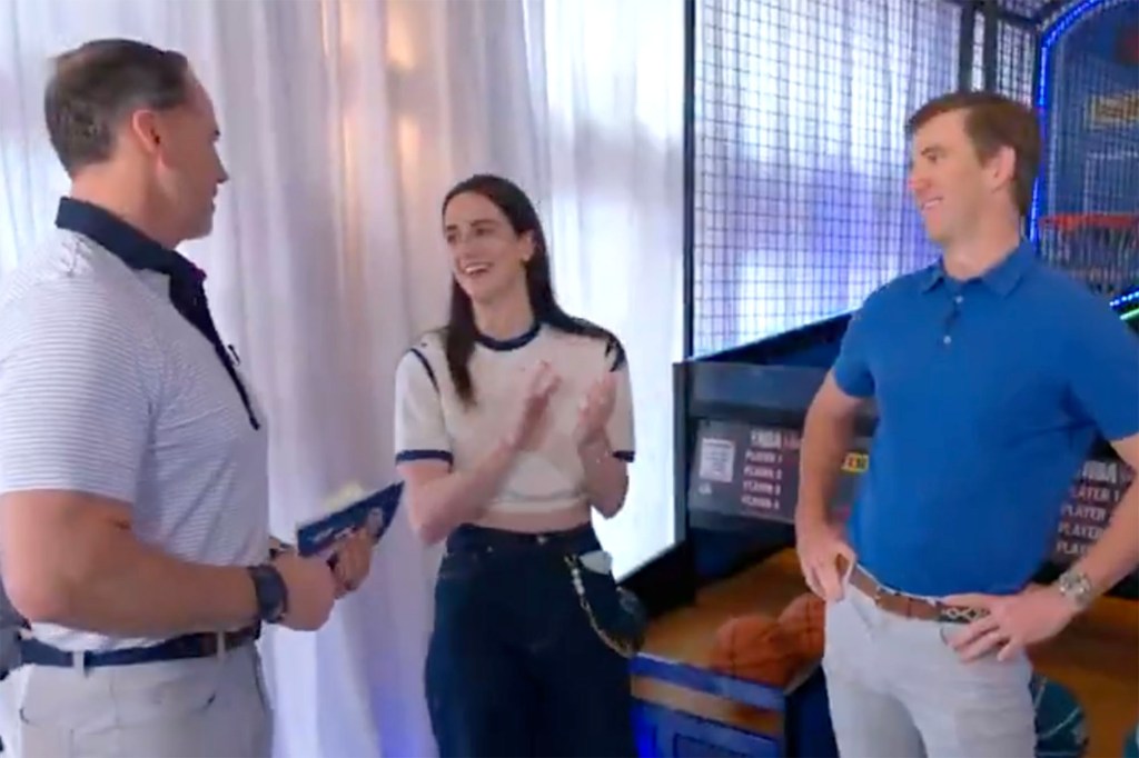Eli Manning dominates Caitlin Clark in Pop-A-Shot duel: ‘I don’t ...