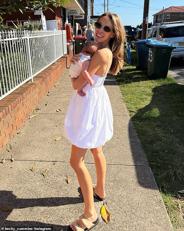 Pat Cummins and wife Becky reveal their newborn baby's face for the ...