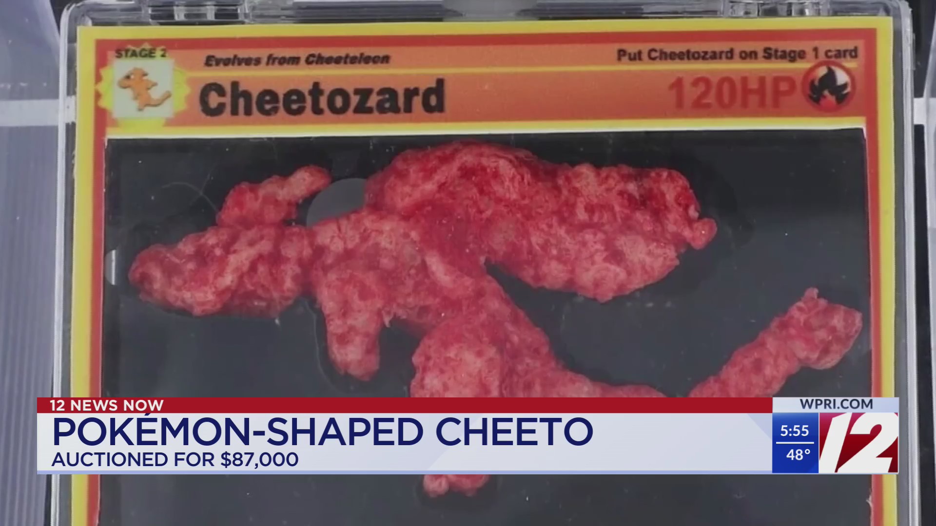 Pokémon-shaped Cheeto, 'Cheetozard,' sells at auction for $87,840