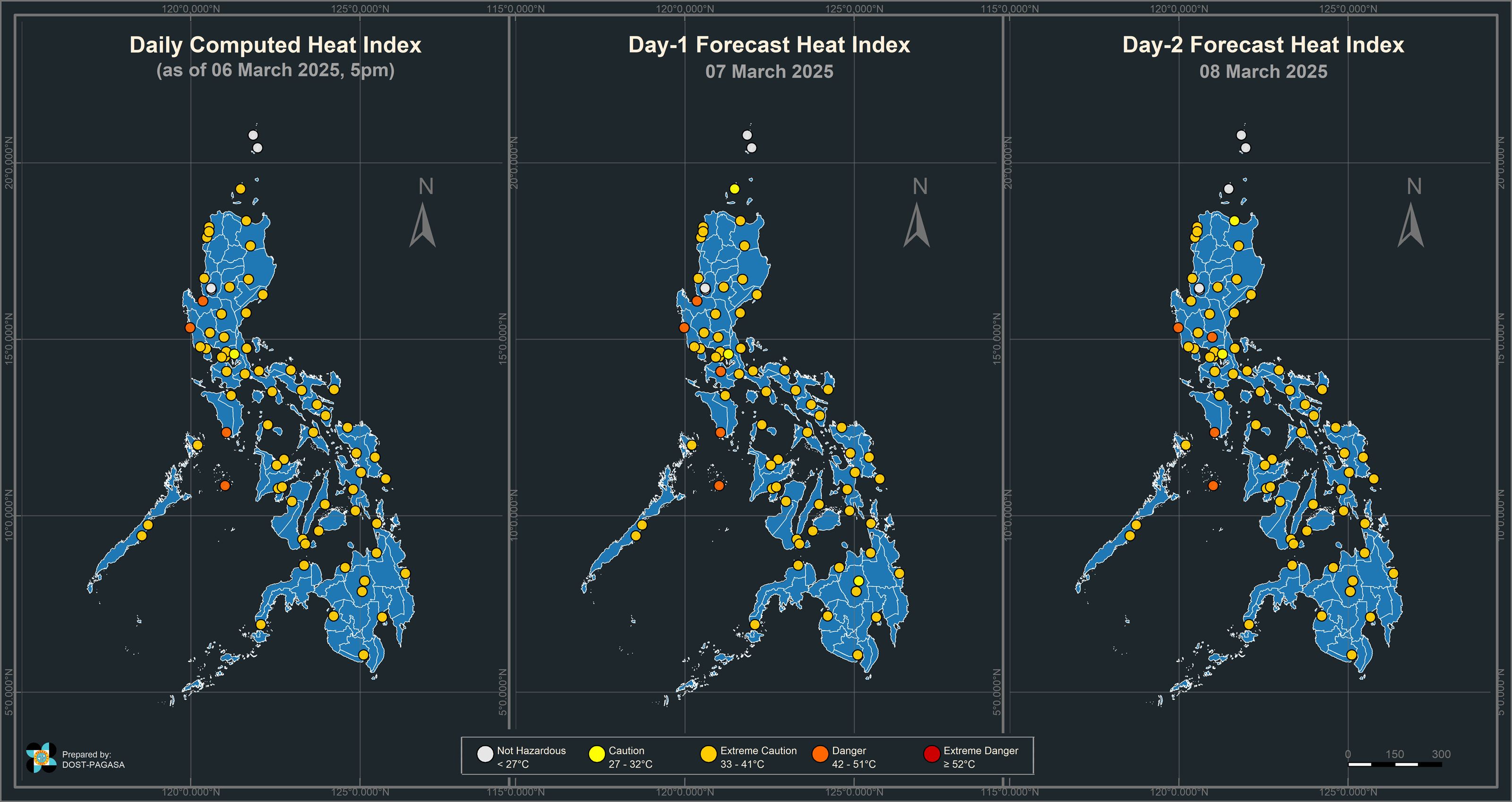 5 areas face 'dangerous' 42-degree heat index
