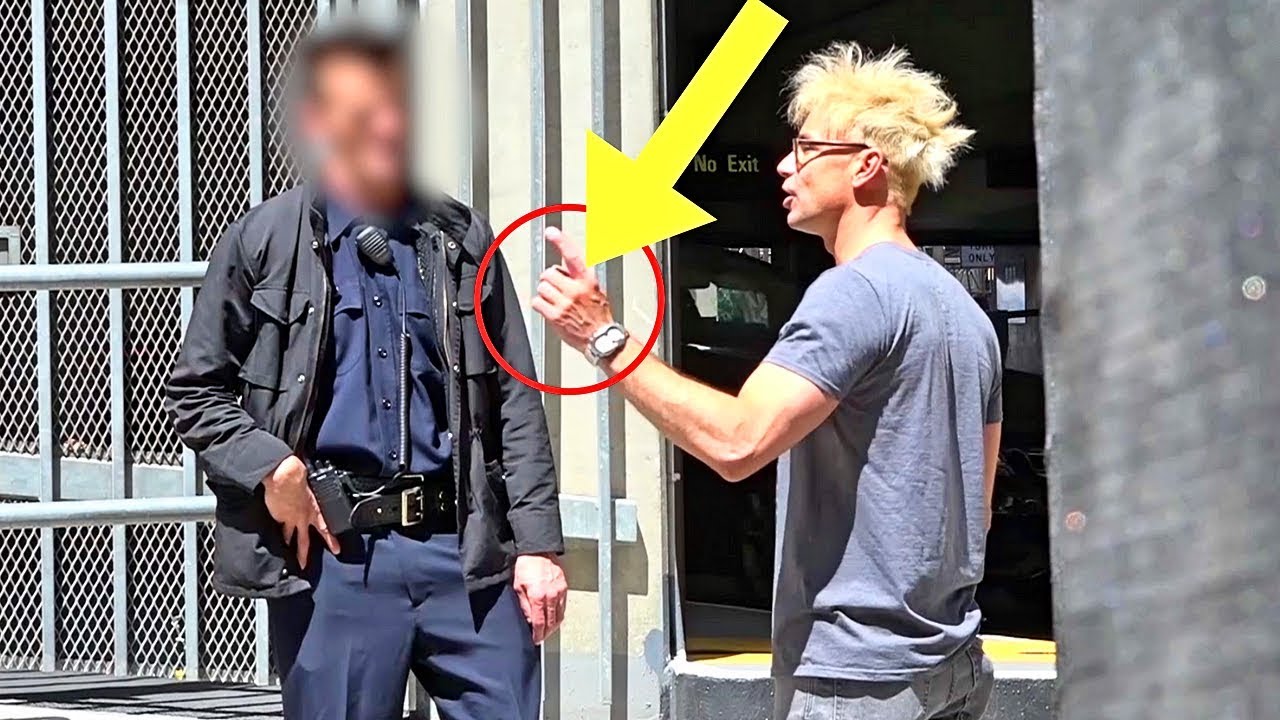 Cop gets pranked by magician during street trick