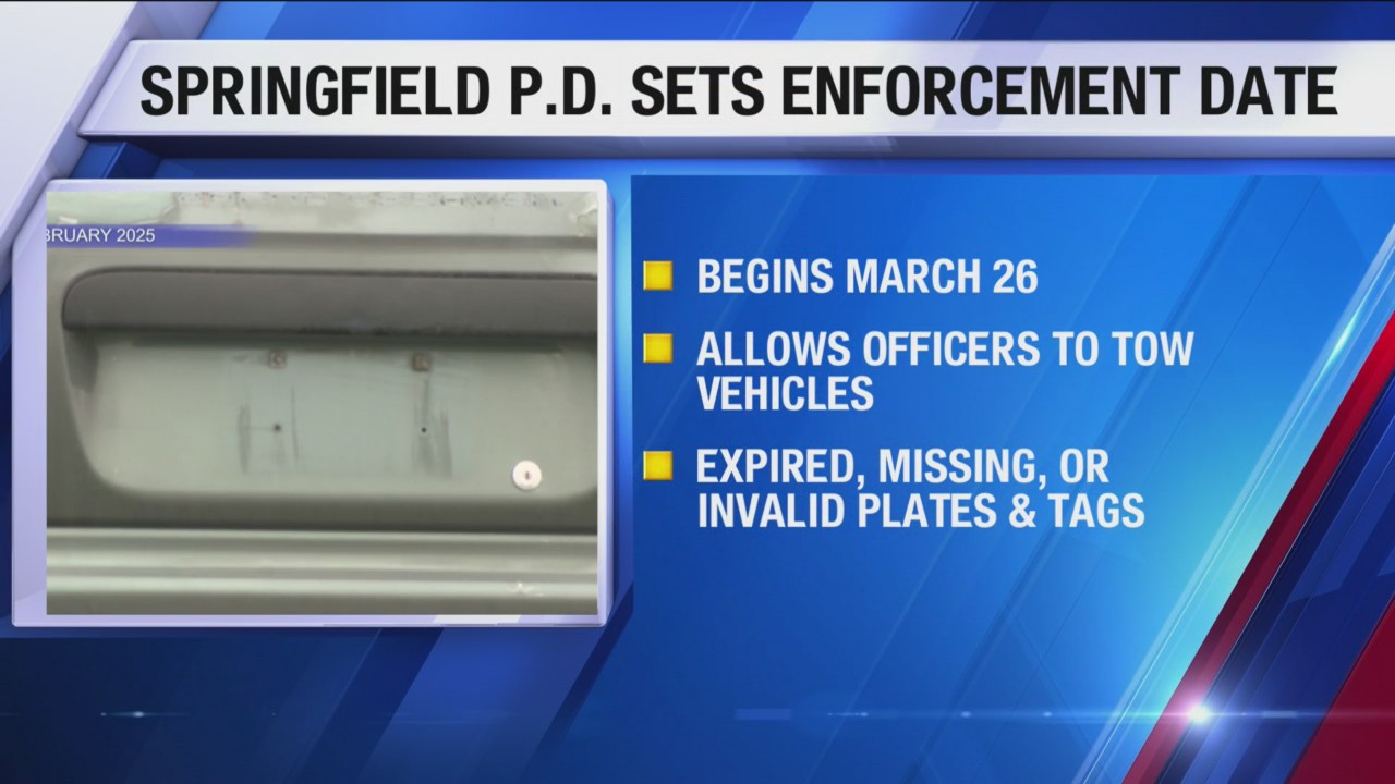 Springfield Police Department sets enforcement date for expired tags ...