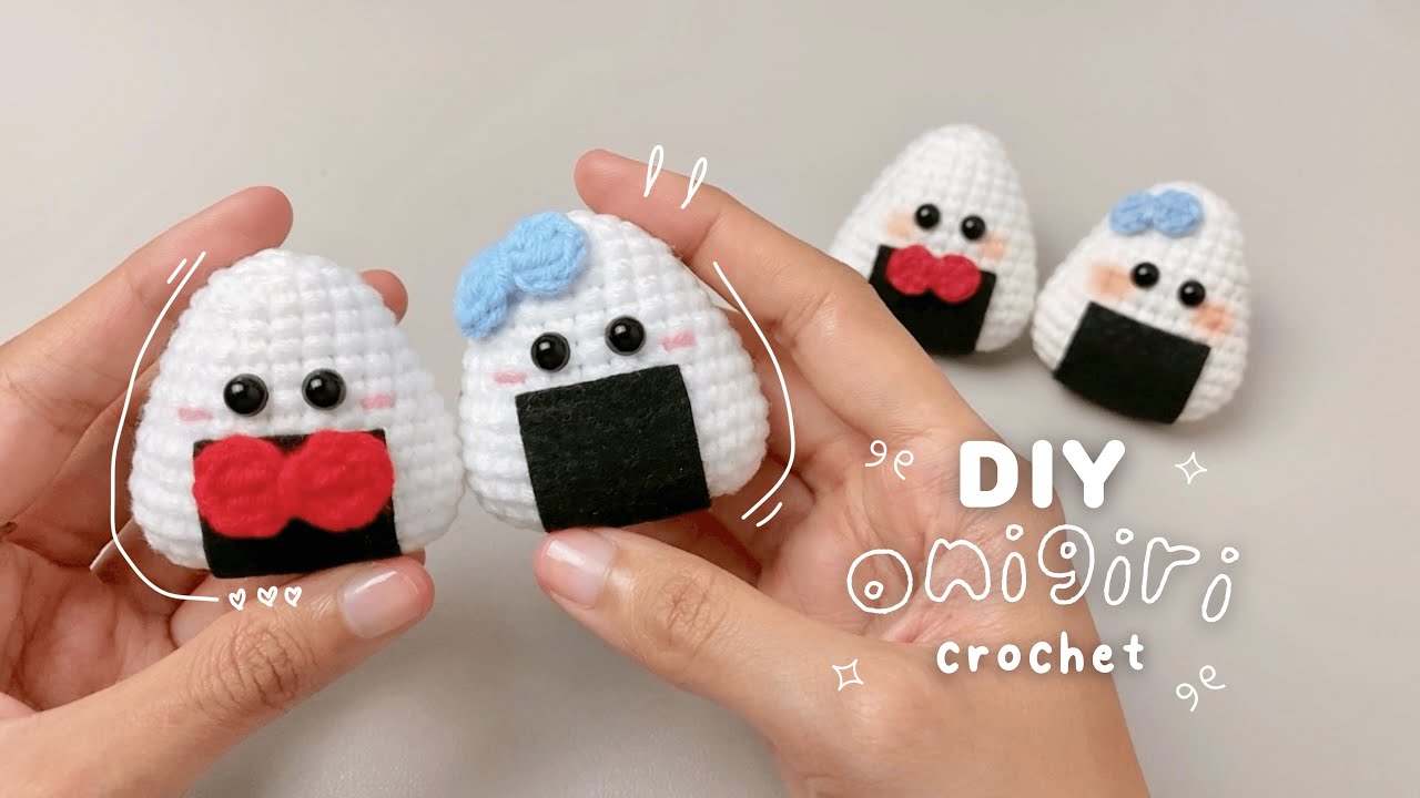 Crochet Onigiri Tutorial Crochet For Beginners DIY Crochet Amigurumi ...