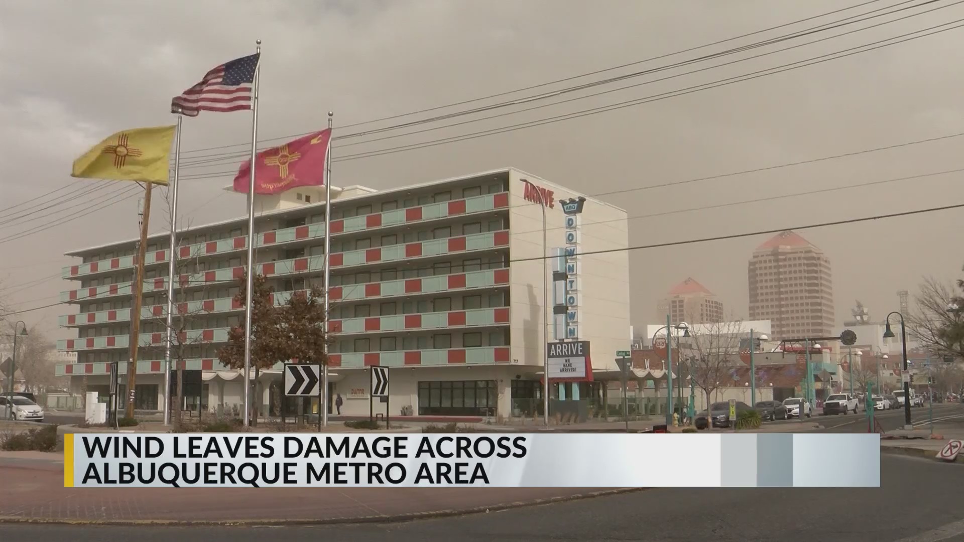 Powerful wind gusts leave damage throughout Albuquerque Metro area