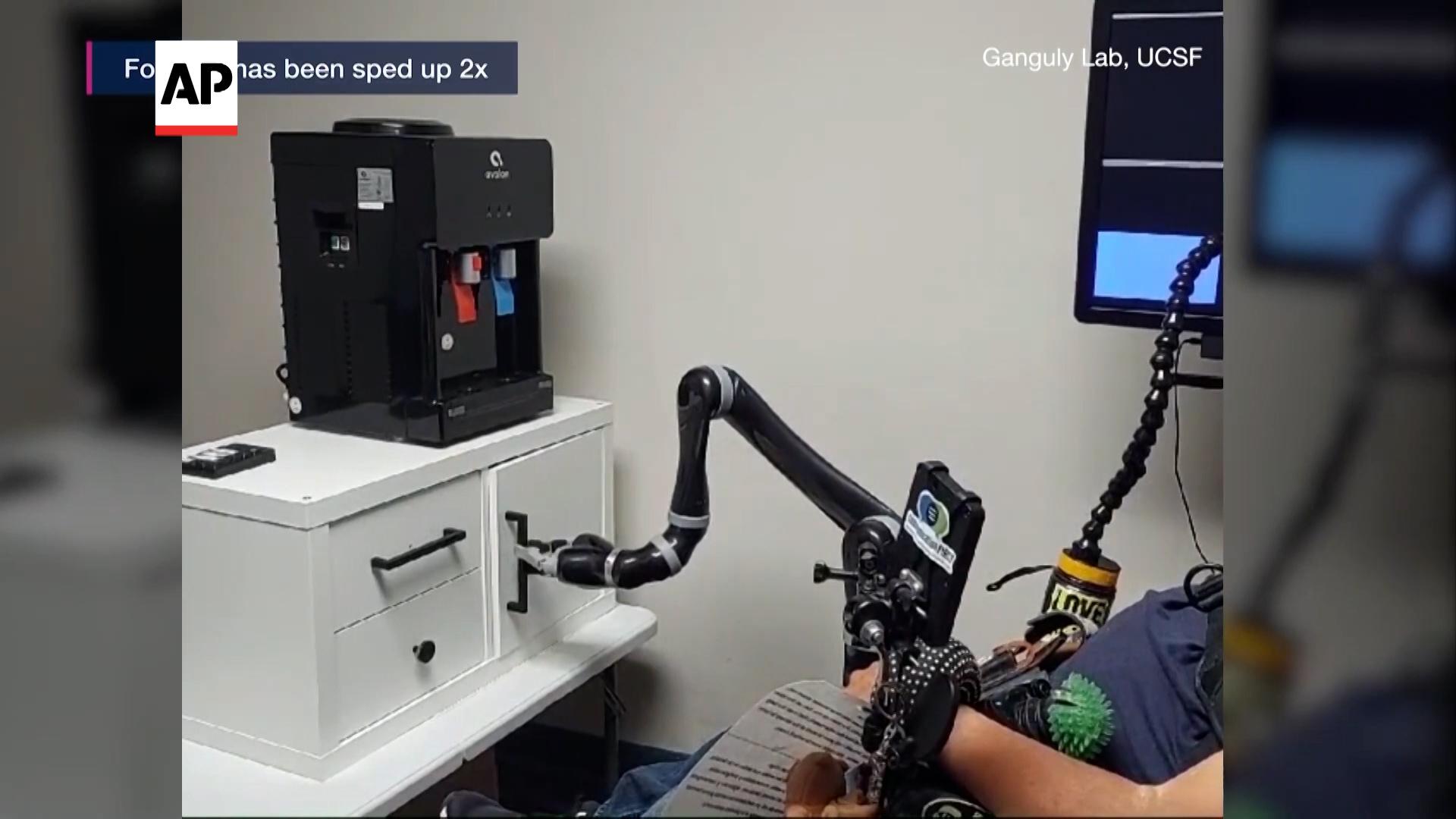 Paralyzed man moves robotic arm with his thoughts, thanks to AI-driven ...