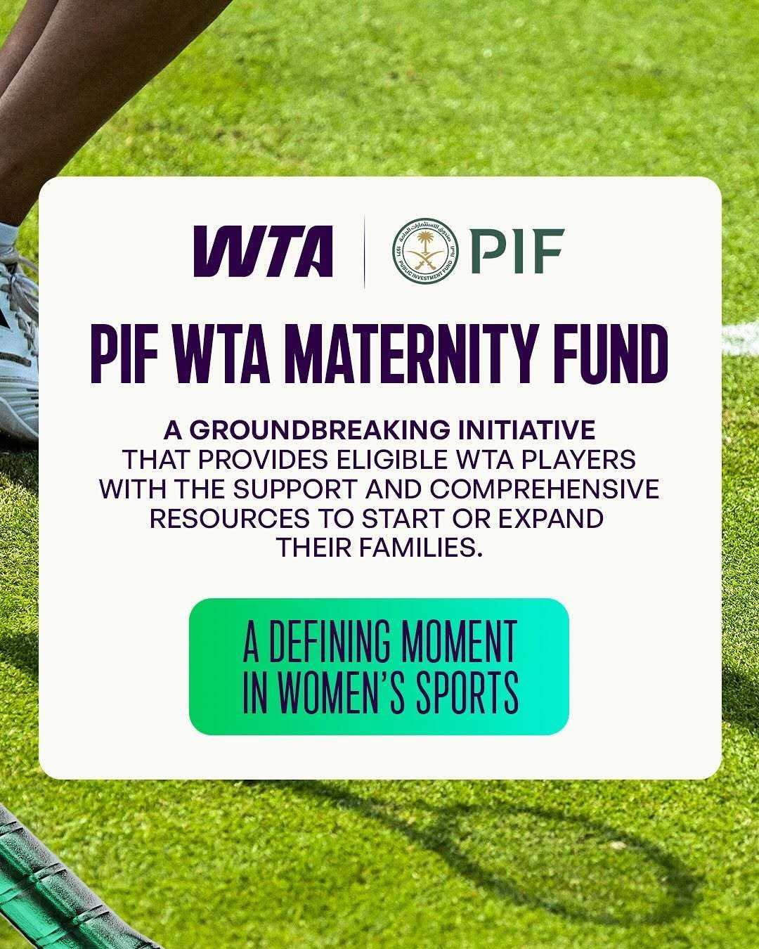 WTA和PIF创立生育基金项目，首次为职业网球选手提供带薪产假