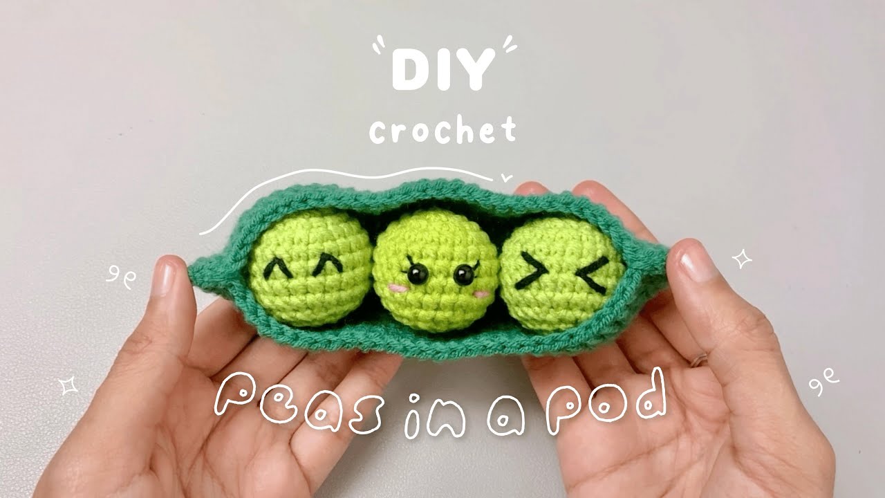 Crochet Peas in a Pod Tutorial Crochet For Beginners DIY Crochet Amigurumi