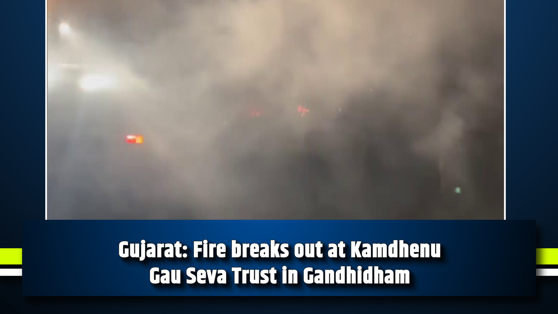 Gujarat: Fire breaks out at Kamdhenu Gau Seva Trust in Gandhidham Gujarat: Fire breaks out at Kamdhenu Gau Seva Trust in Gandhidham