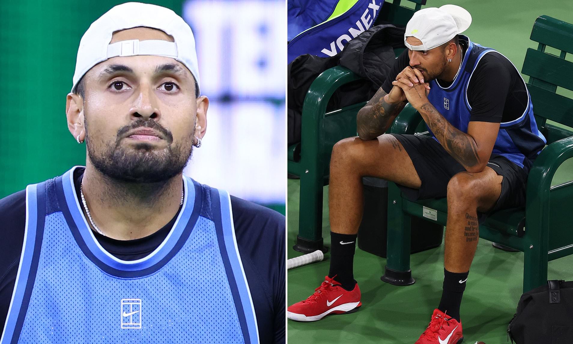 Nick Kyrgios breaks down in emotional scenes as he is forced to retire ...