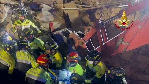 74-year-old woman rescued from Italian collapsed building after 24 ...