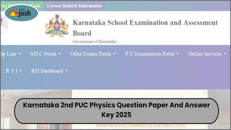 Karnataka 2nd PUC Physics Question Paper And Answer Key 2025: FREE PDF ...