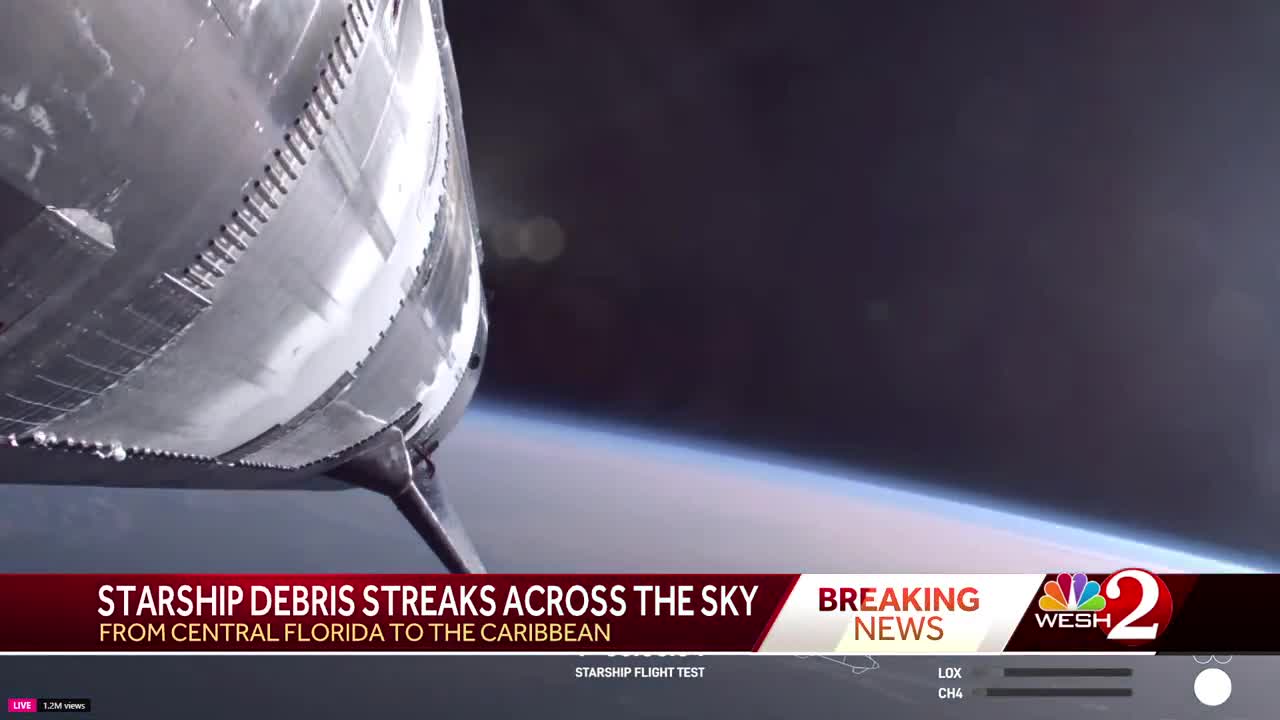 Second SpaceX Starship explosion caught on camera over Florida skies