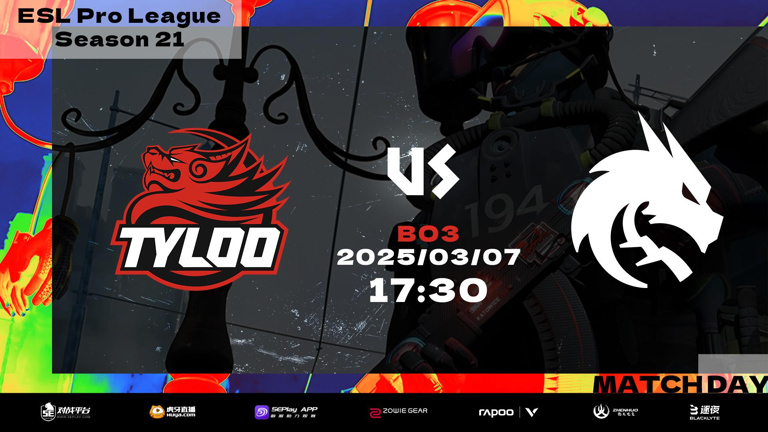 EPL S21今日赛程：3月7日淘汰赛首战TYLOO vs Spirit