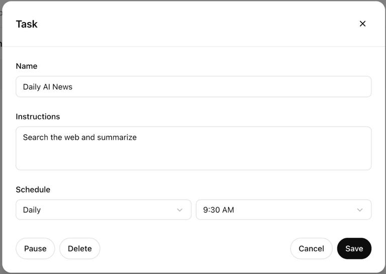 รู้จัก GPT-4.5 - ChatGPT Tasks โมเดลแชตบอต AI - ผู้ช่วย AI ส่วนตัว
