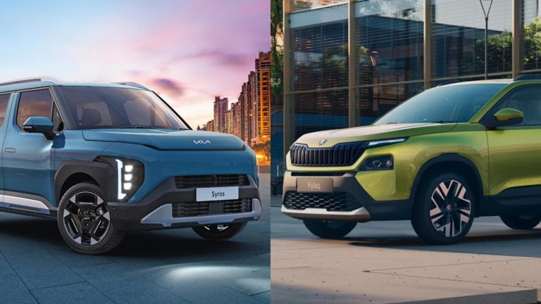 Kia Syros vs Skoda Kylaq: We compare the base variants of new compact SUVs