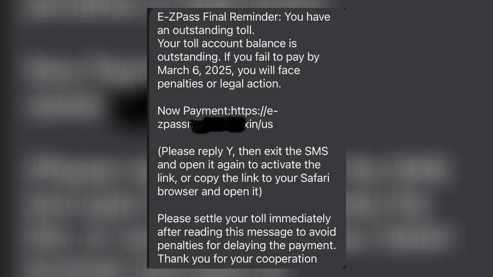 Unpaid toll text scam warning issued; have you received them?