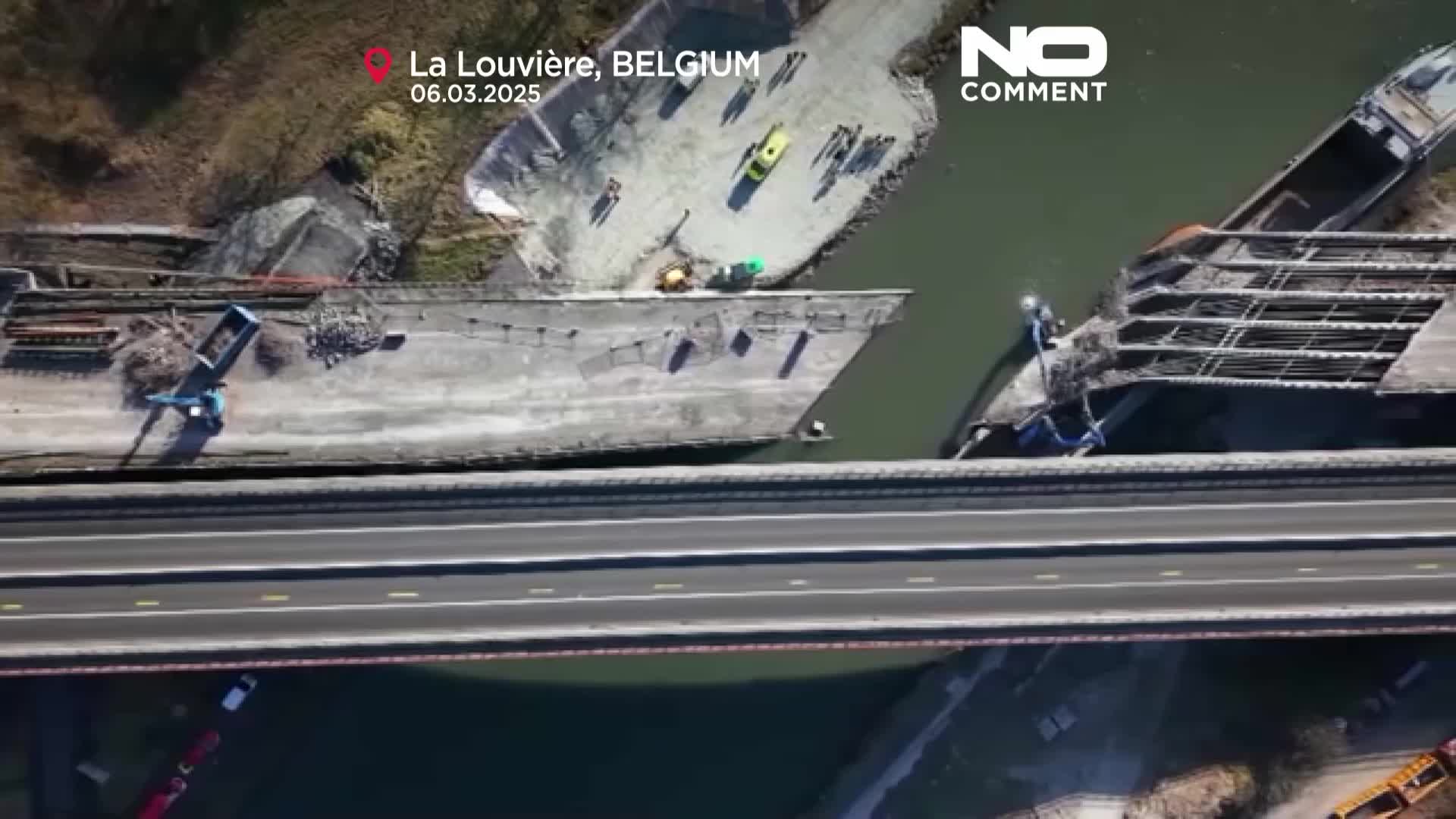Bridge collapse in Belgium kills one, injures two