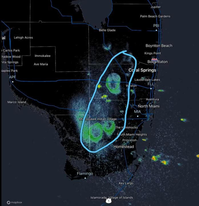 'Roost rings' picked up in South Florida by National Weather Service radar