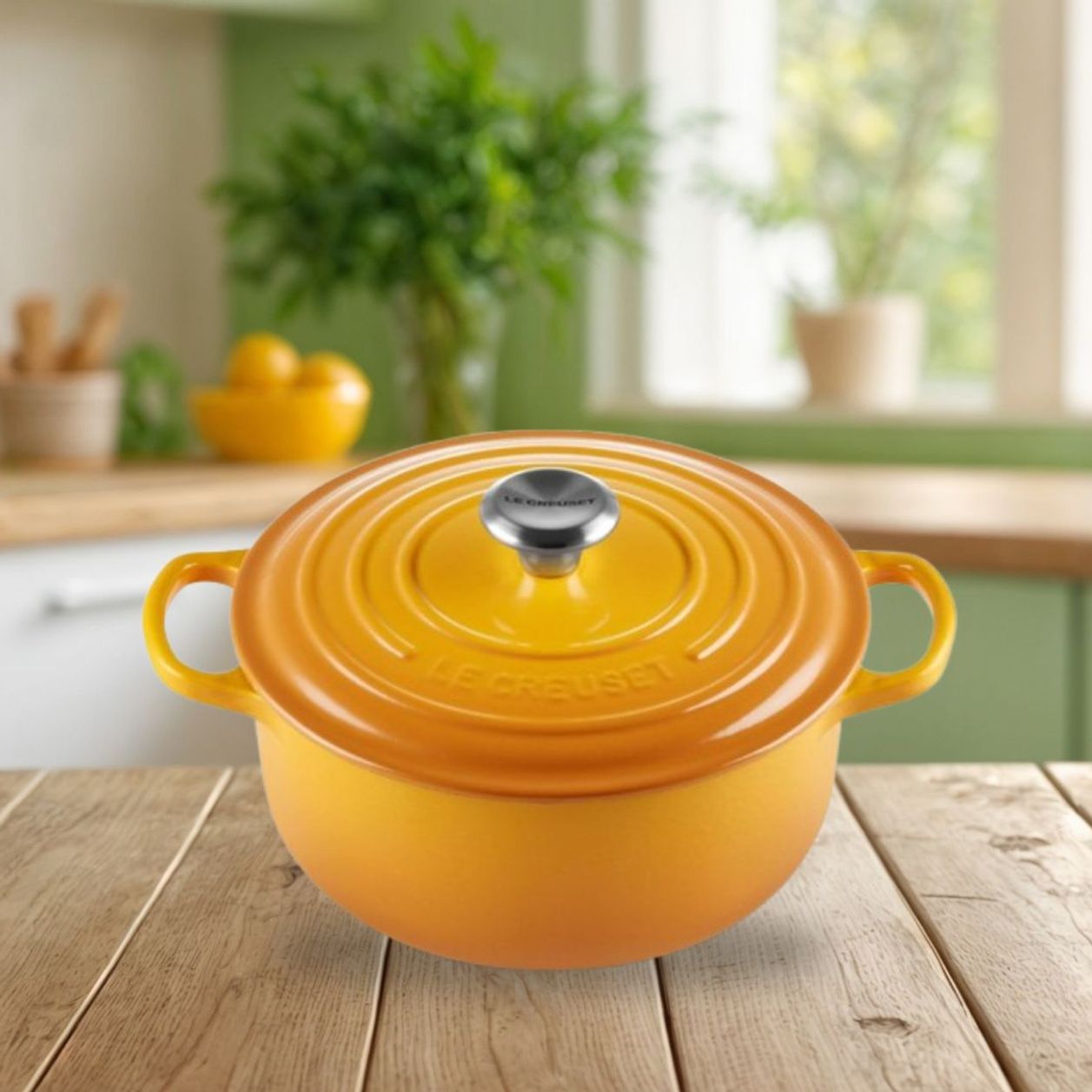 Le Creuset frappe fort : cette cocotte en fonte iconique couleur jaune ...