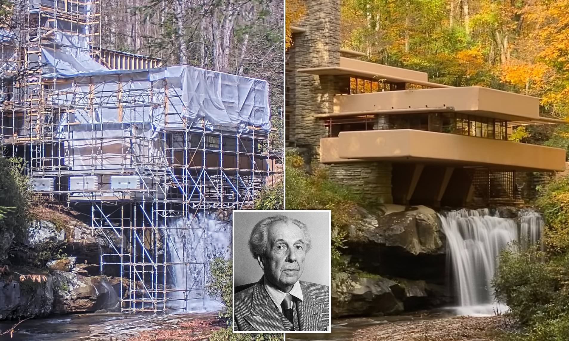Frank Lloyd Wright's famed home with tumbling waterfalls in need of ...