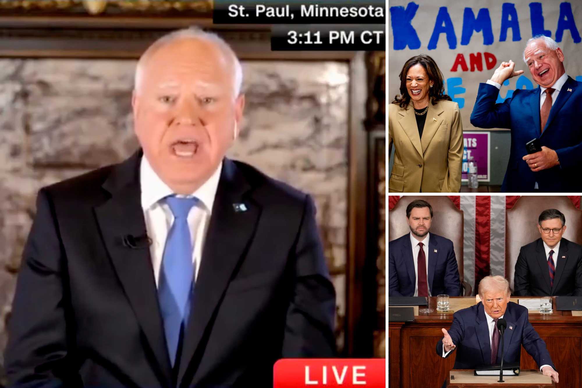 Tim Walz stumped when questioned on who leads the Democratic party