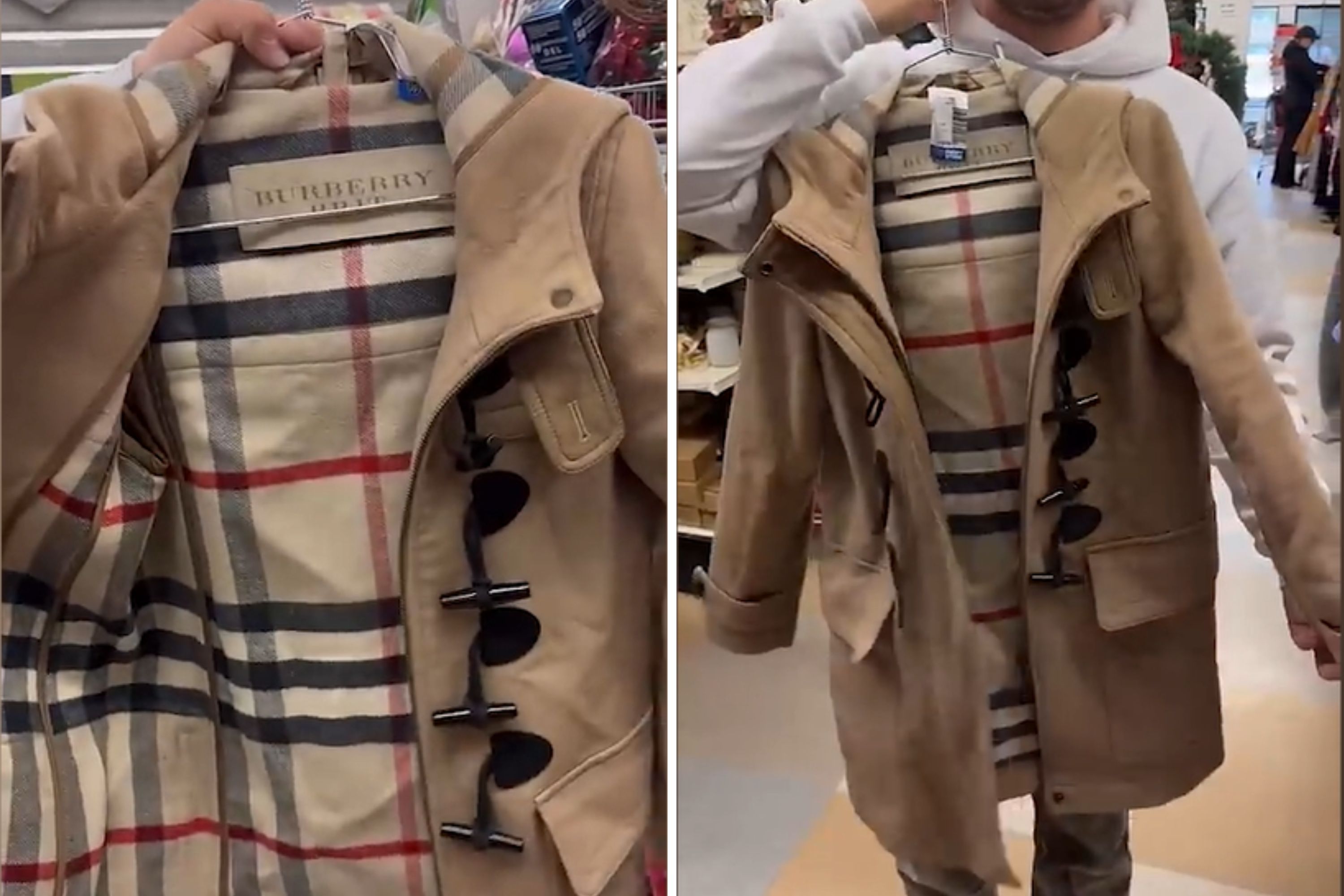 Thrifter Shares Moment They Find Burberry Coat for $70—but There's a Twist