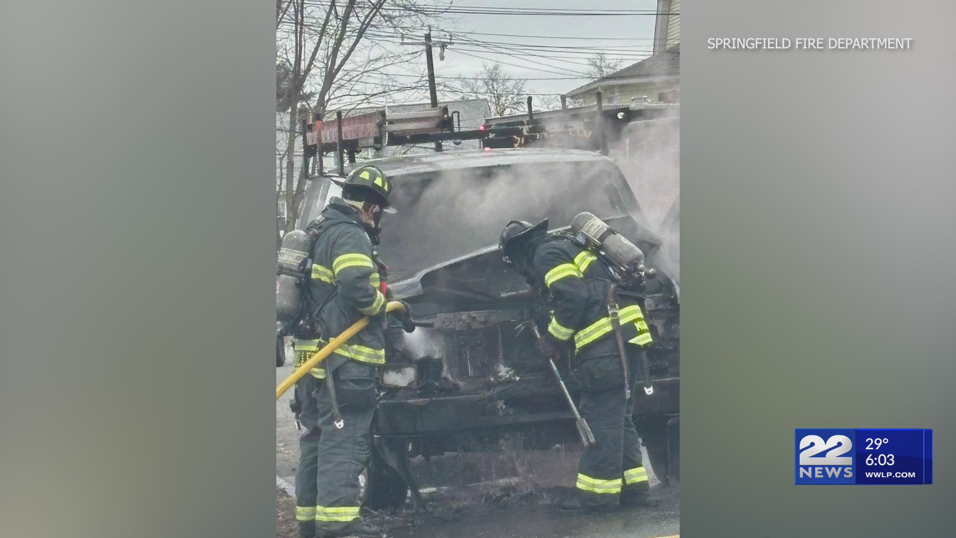Van fire put out on Grover Street in Springfield