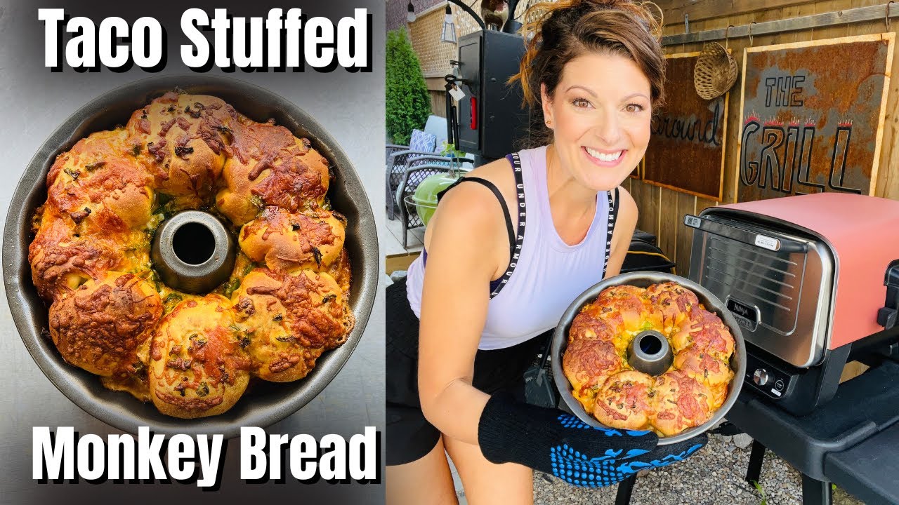 Cheesy Taco Monkey Bread – Grilled to Perfection on Ninja Woodfire