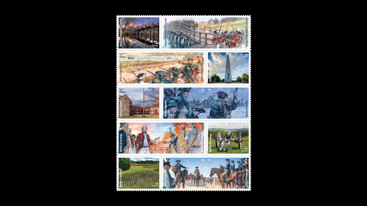 New Stamps Honor Revolution’s Key Battles