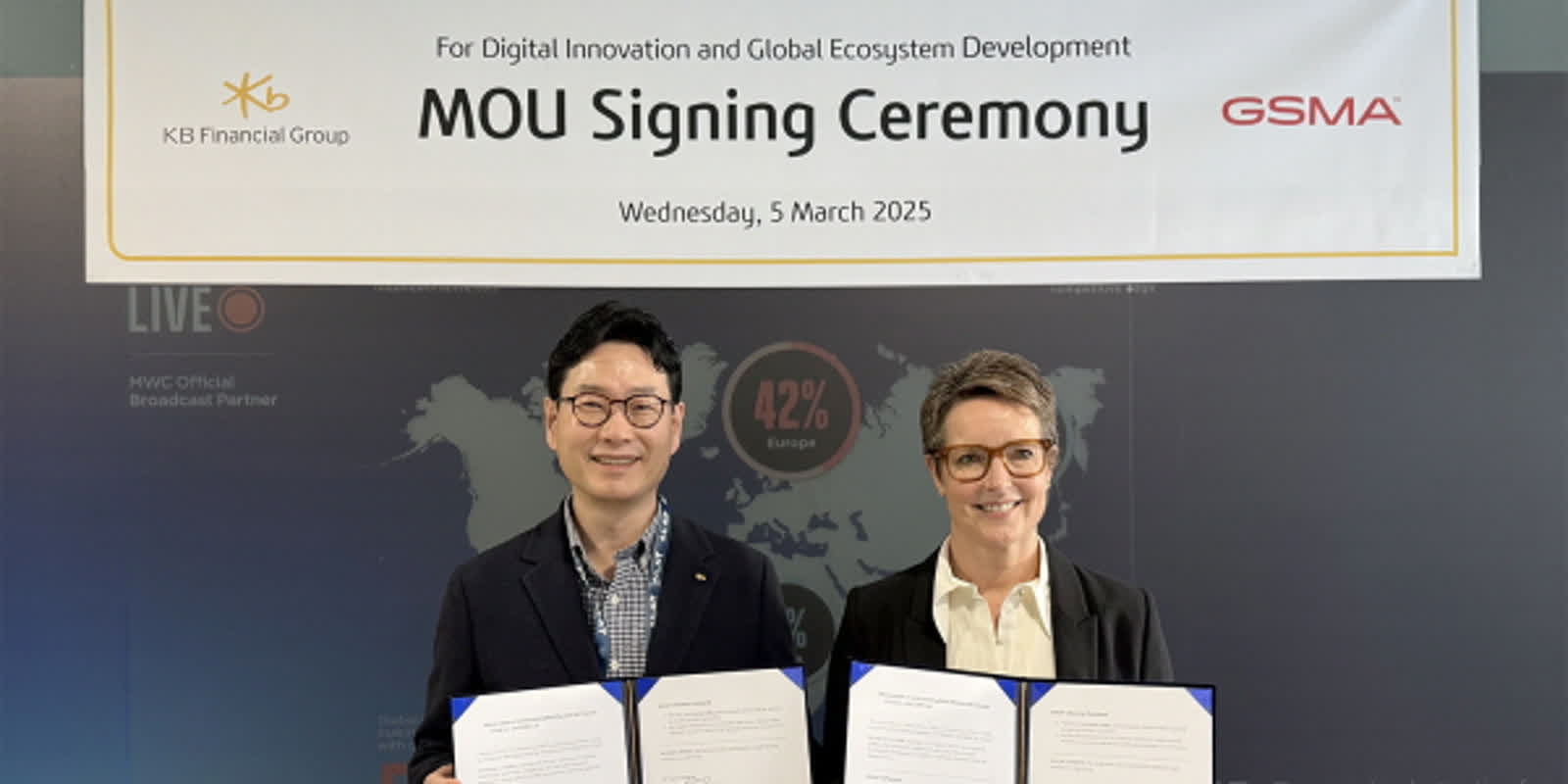 KB금융 MWC 주관 단체 GSMA와 협업, "ICT와 금융서비스 융합"