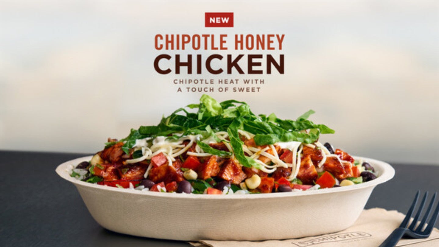 Chipotle Mexican Grill unveils new hot Honey Chicken protein option