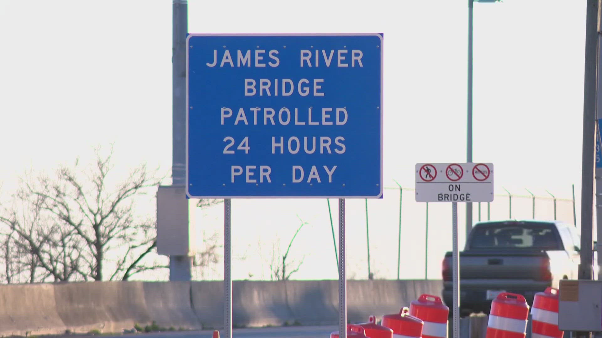 Northbound lanes of James River Bridge to be closed all weekend