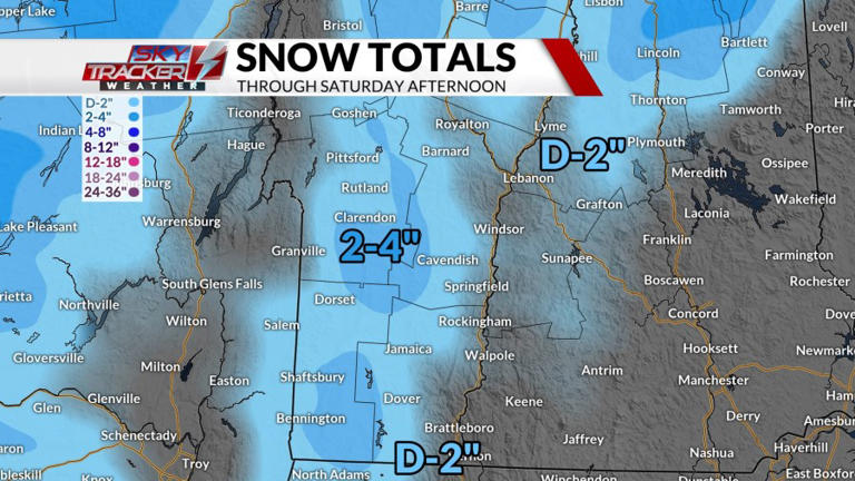 Weekend Snow Totals: Vermont, New York, New Hampshire Weekend Snow Totals: Vermont, New York, New Hampshire