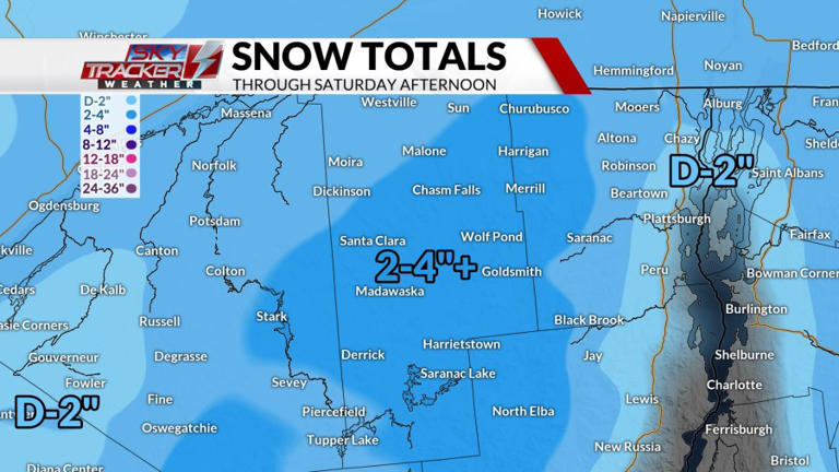 Weekend Snow Totals: Vermont, New York, New Hampshire Weekend Snow Totals: Vermont, New York, New Hampshire
