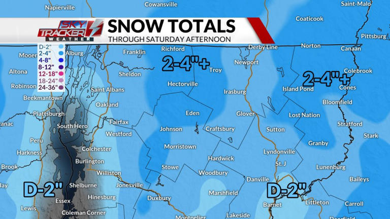 Weekend Snow Totals: Vermont, New York, New Hampshire Weekend Snow Totals: Vermont, New York, New Hampshire