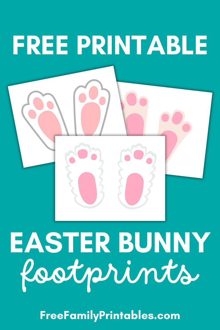 Free Printable Easter Bunny Footprints