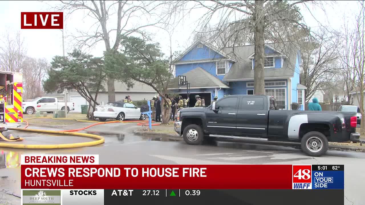 Multiple crews respond to house fire in Huntsville