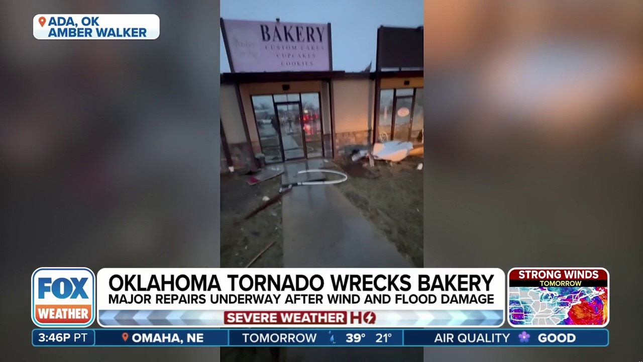 Tornado destroys Oklahoma bakery