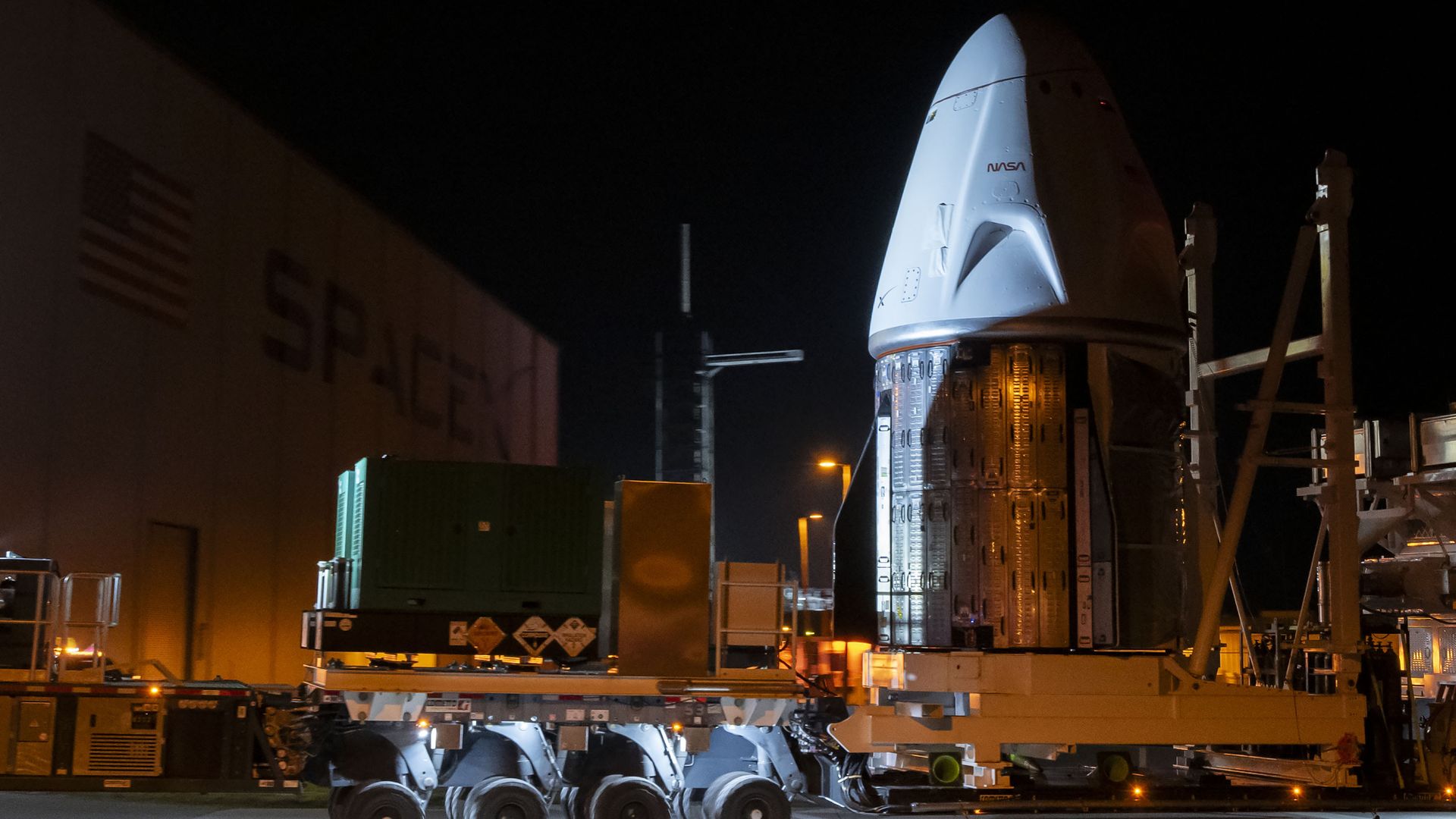 SpaceX Dragon capsule arrives at launch site for Crew-10 astronaut ...