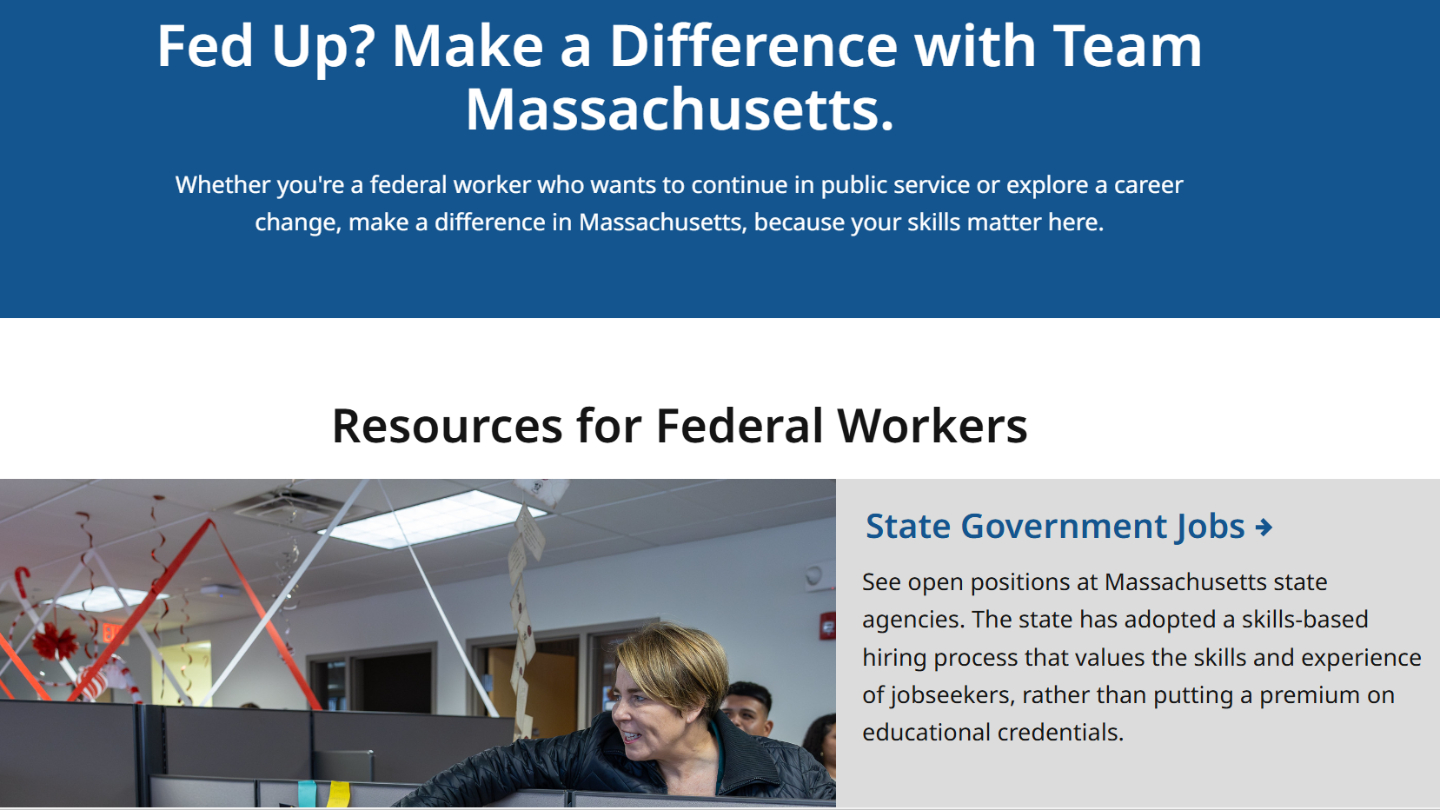 Mass. launches ‘Fed Up' website to assist federal workers laid off by ...