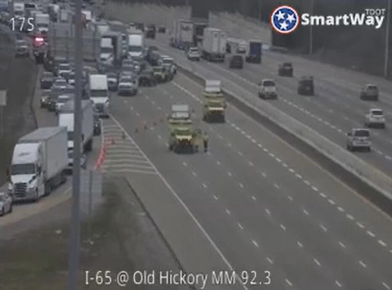 I-65 South closed due to multi-vehicle crash, set to reopen by 4 p.m.