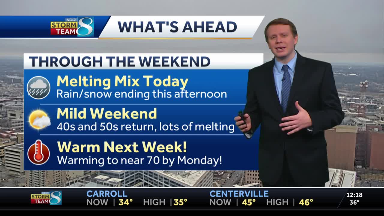 Iowa weather: Mix of rain and snow ends Friday afternoon before we ...