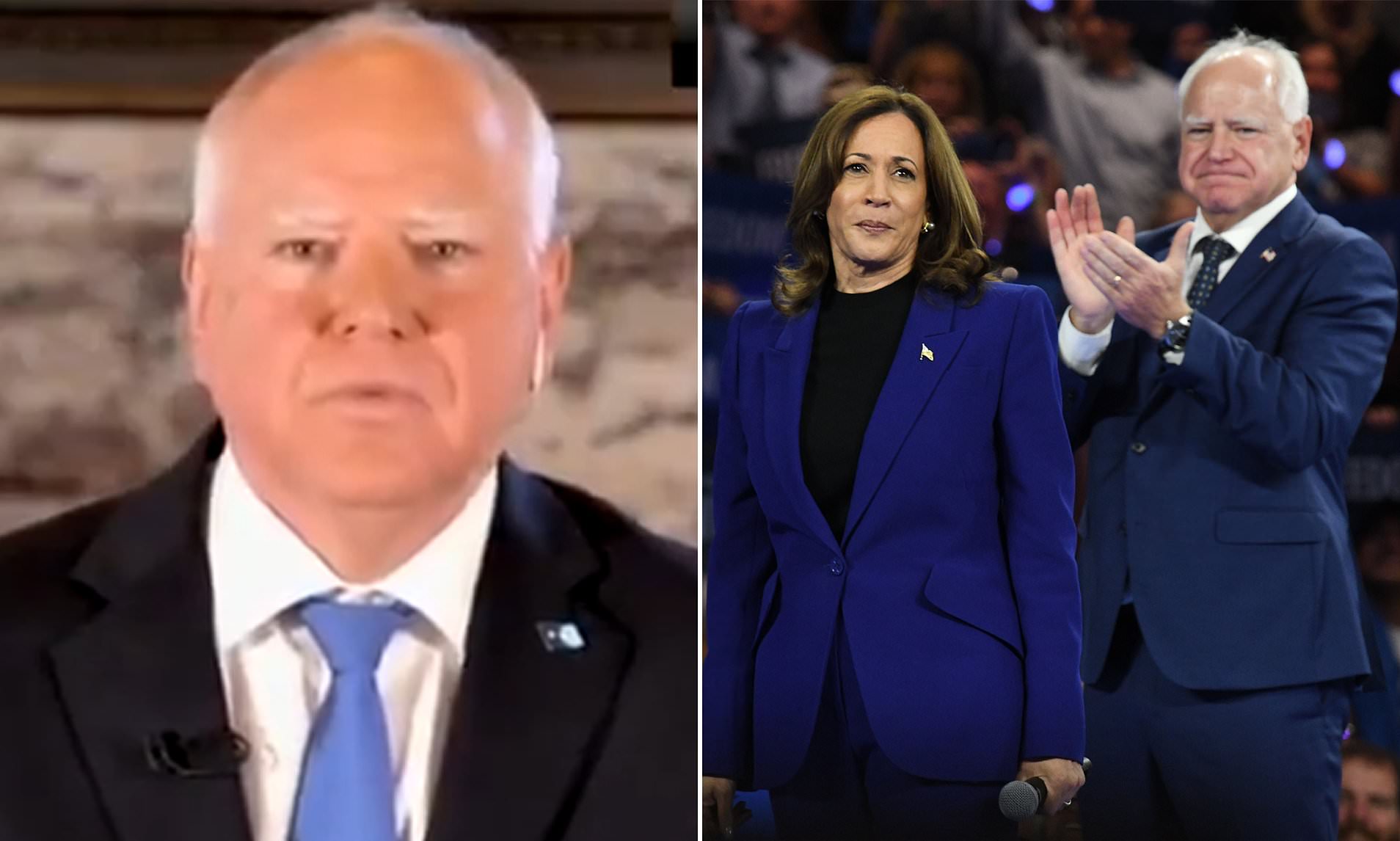 Awkward moment Tim Walz is asked who is running the Democratic Party