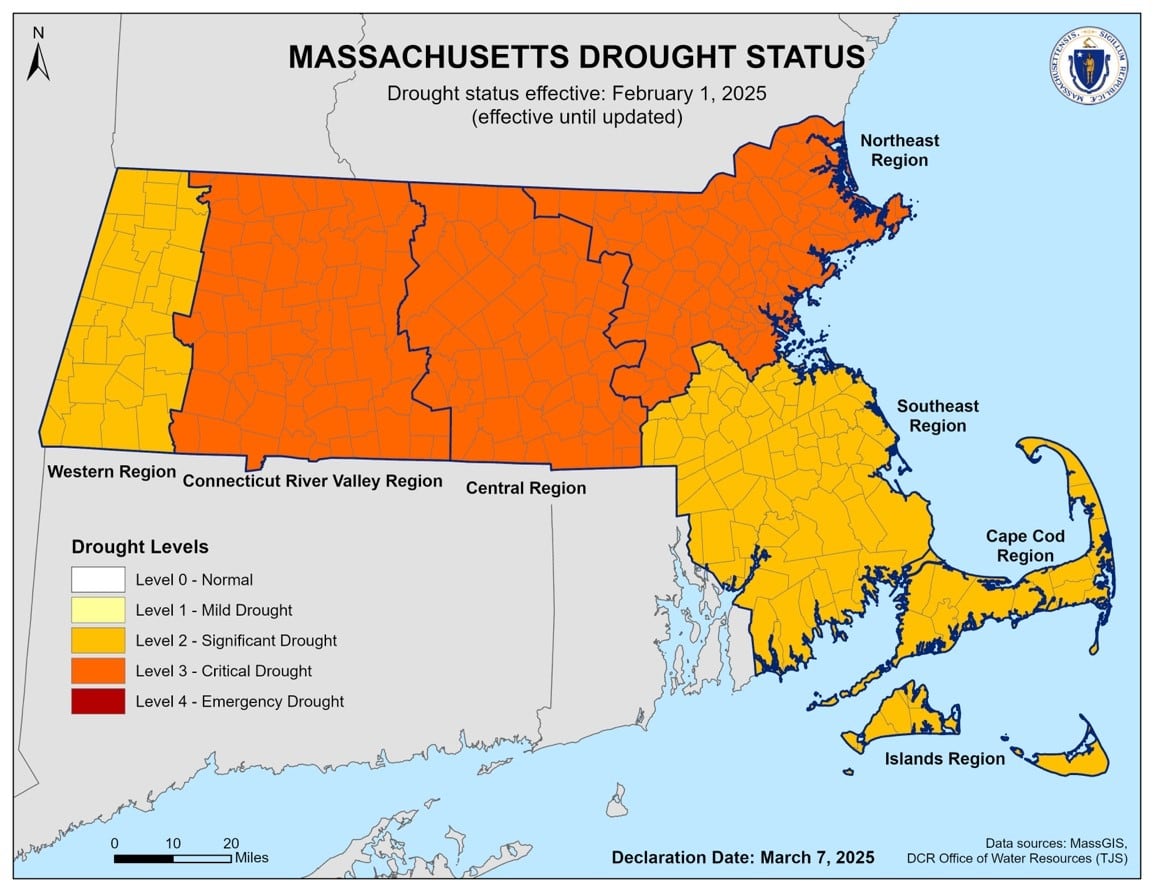‘Conserve water’: Most of Massachusetts remains in ‘critical’ or ...