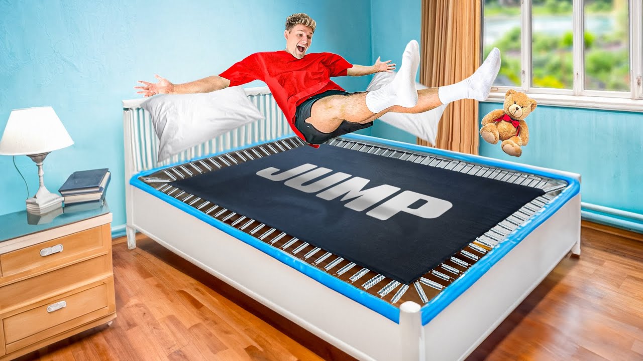 I Turned My Bed Into a Trampoline for an Epic Bounce